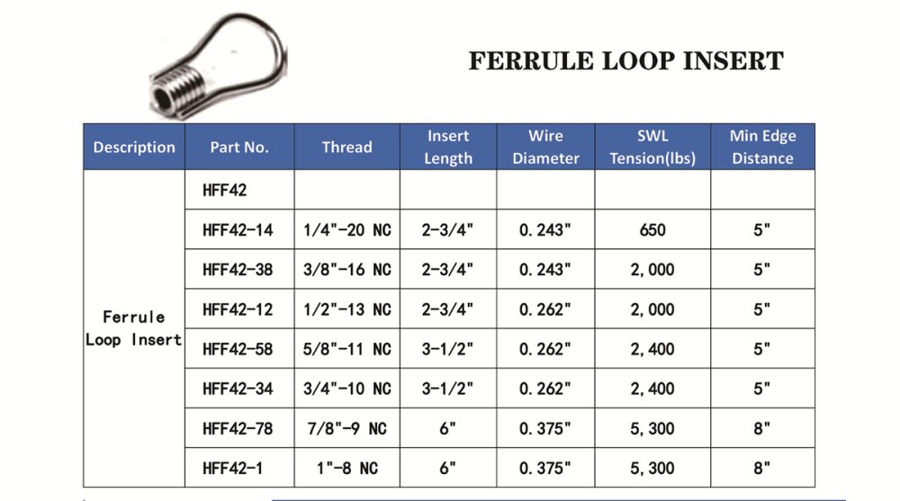 Ferrule Loop Insert