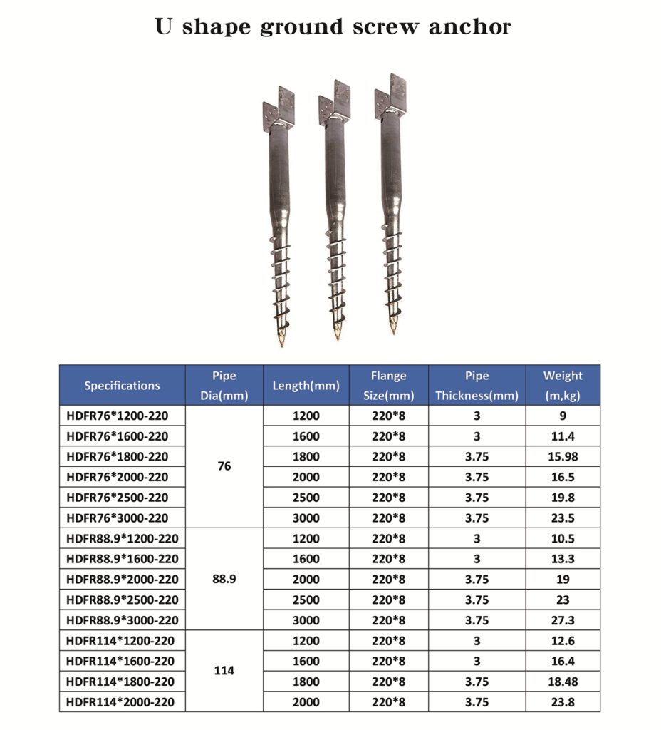 U Shape Screw Anchor
